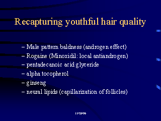 Recapturing youthful hair quality